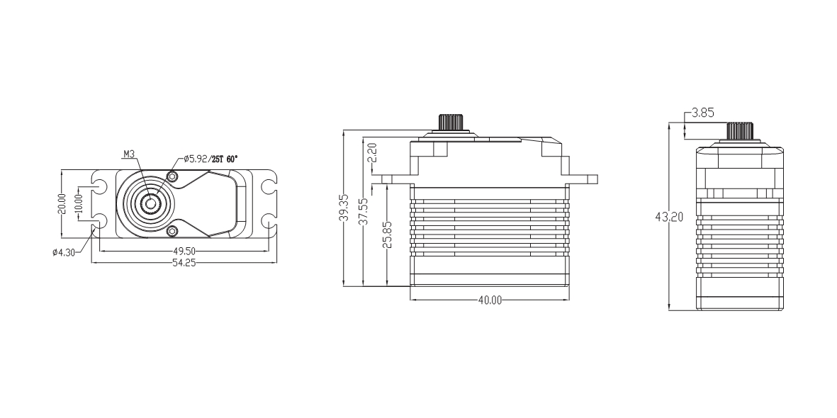 H-BLS-5818 Brushless servo for 700 classes helicopter - cys servo