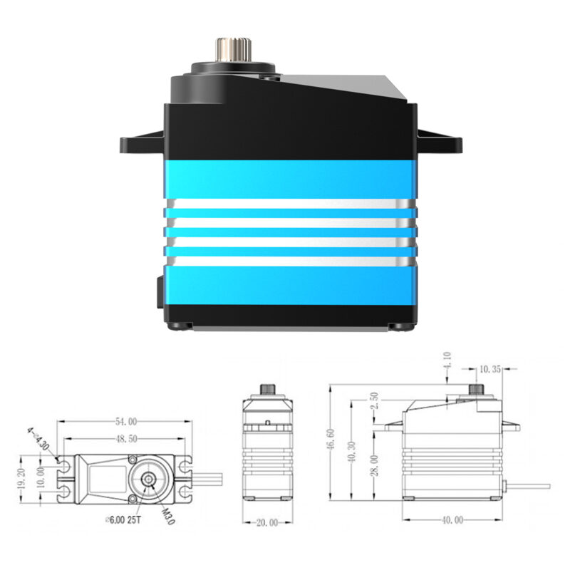 CYS-W0380 42kg High-Torque Metal-Gear Coreless Digital Servo (Premium ...